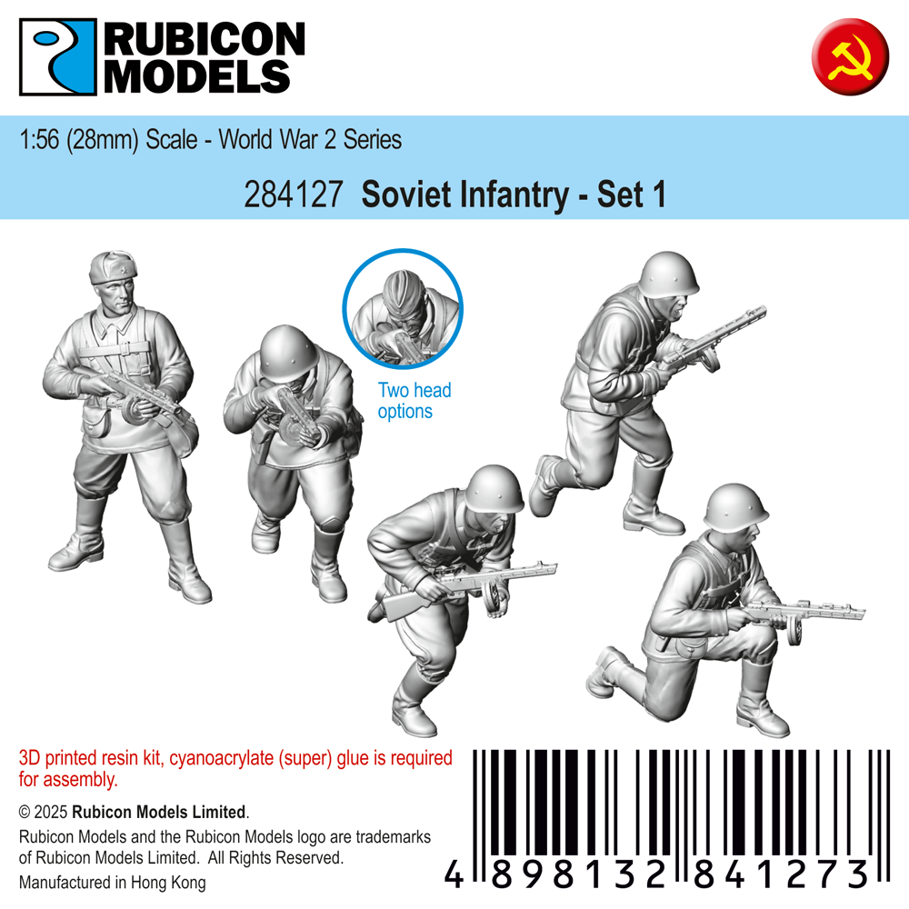 284127 Soviet Infantry Set 1- Resin – Rubicon Models USA