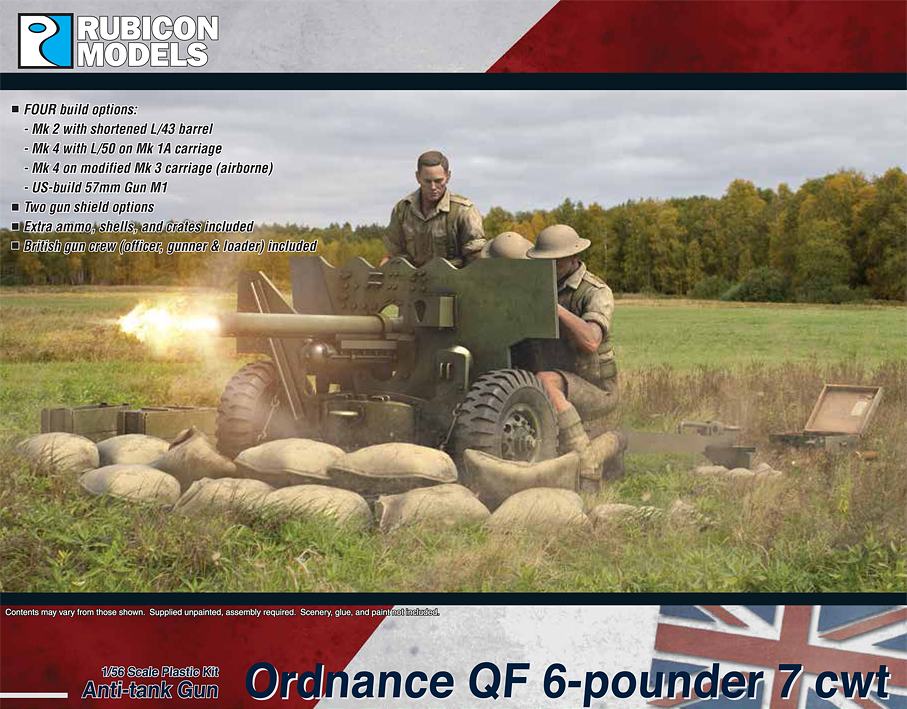 280139 British QF 6 pdr Gun with Crew – Rubicon Models USA