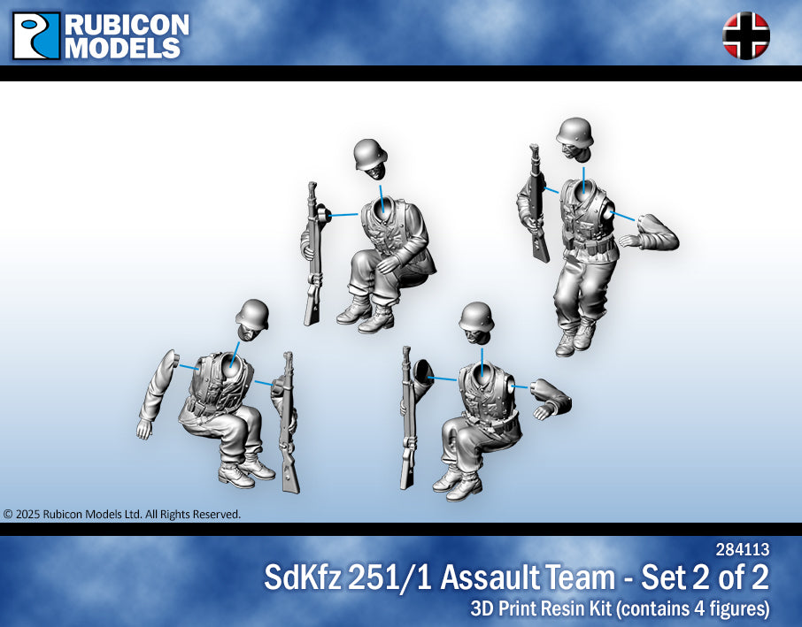 284113 SdKfz 251 Assault Team Set 2- Resin – Rubicon Models USA