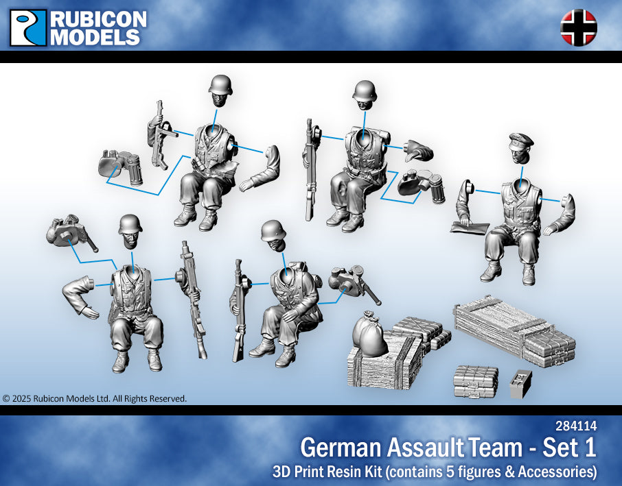 284114 German Infantry - Briefing- Resin – Rubicon Models USA