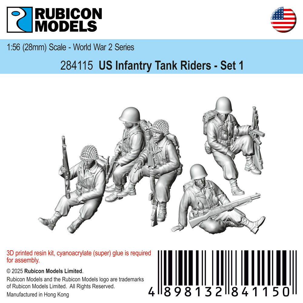 284115 US Infantry - Tank Riders- Resin – Rubicon Models USA