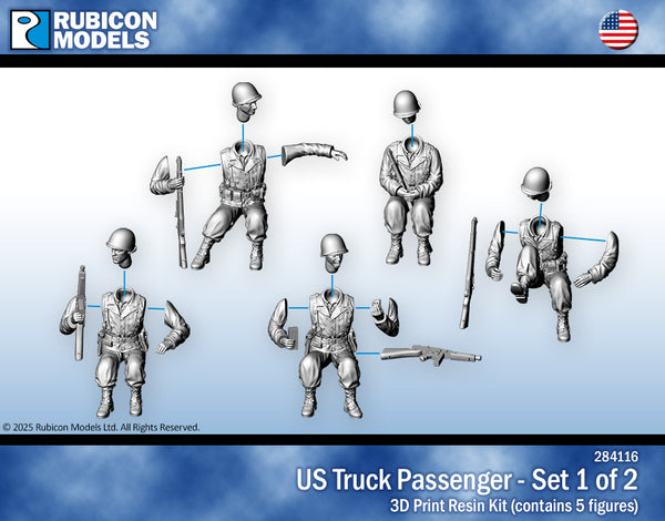 284116 US Infantry - Seating (Set 1)- Resin – Rubicon Models USA
