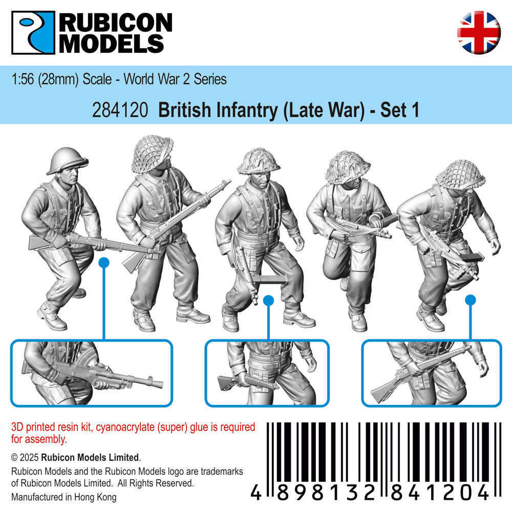 284120 British Infantry(Late) Set 1- Resin – Rubicon Models USA