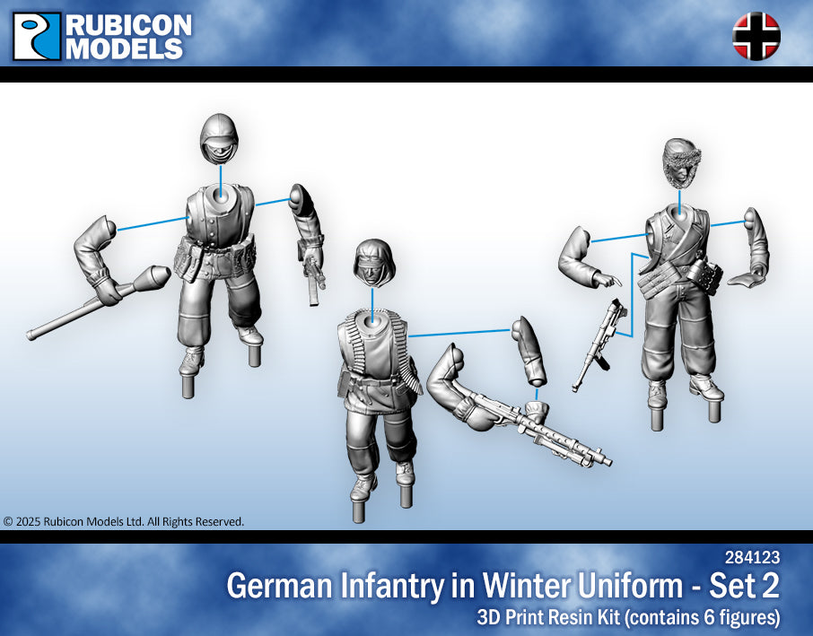 284123 German Infantry (Winter) Set 2- Resin – Rubicon Models USA