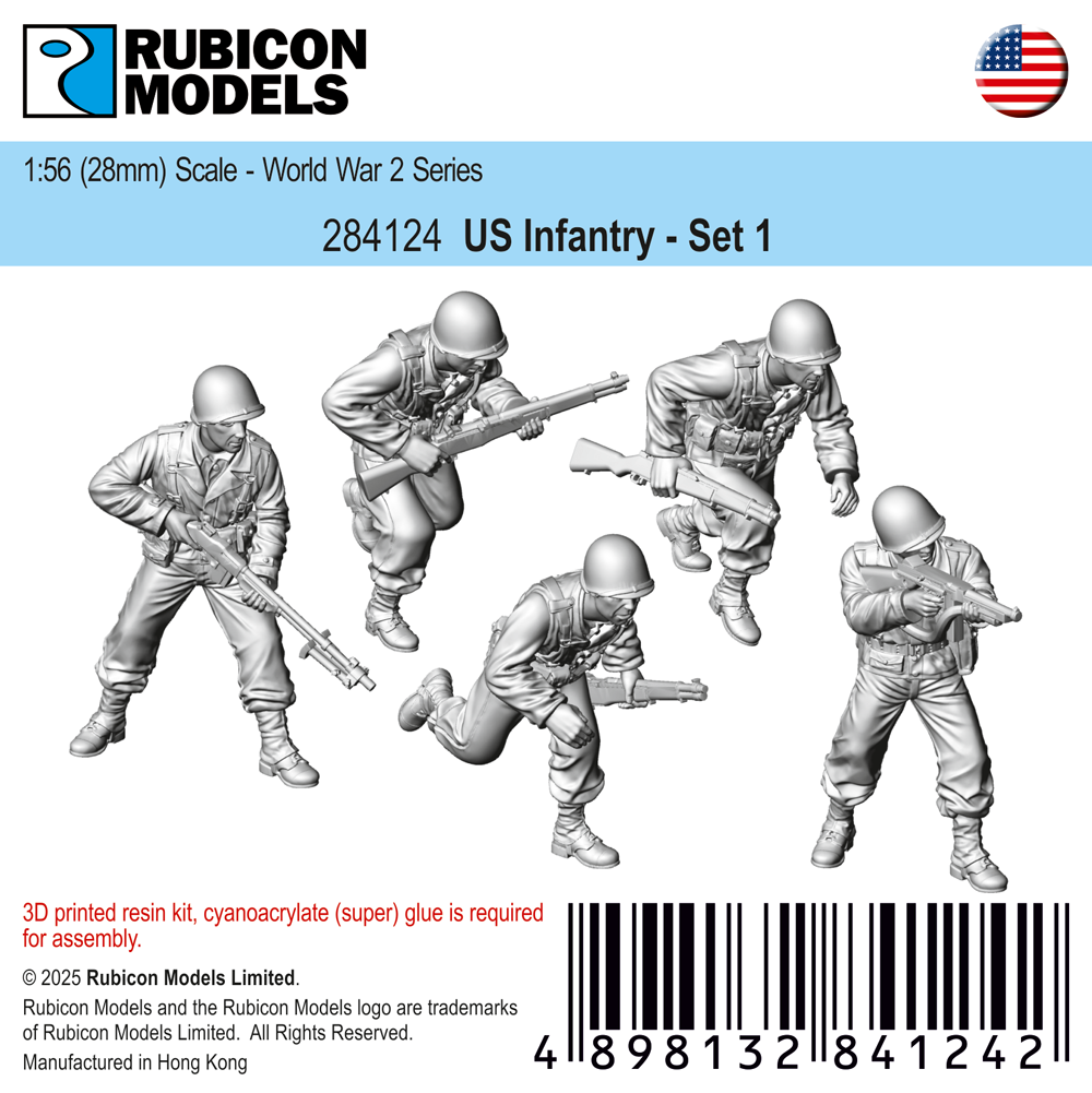 284124 US Infantry Set 1- Resin – Rubicon Models USA