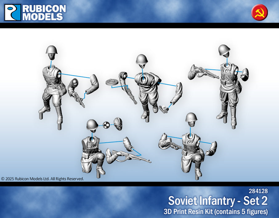 284128 Soviet Infantry Set 2- Resin – Rubicon Models USA