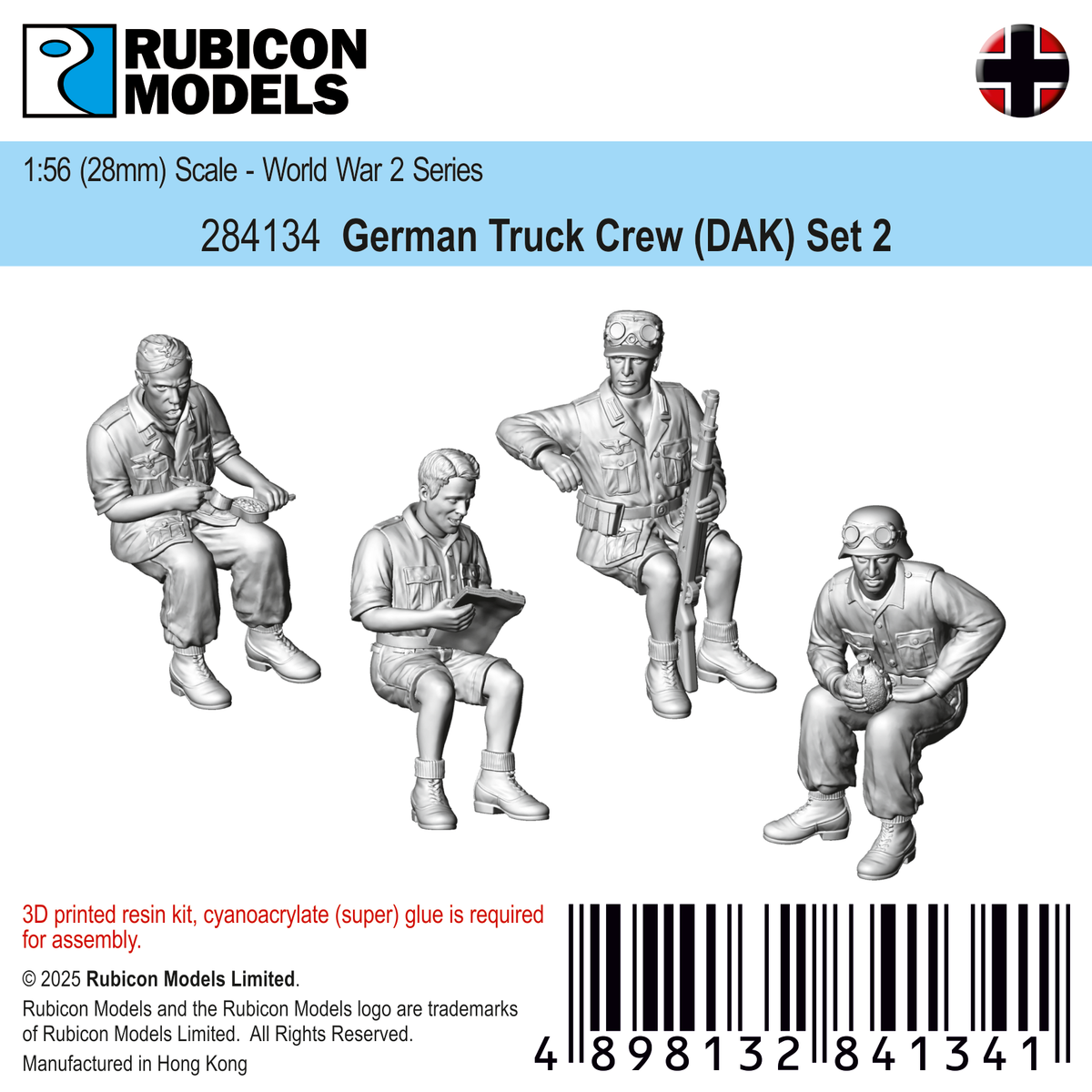 284134 German Truck Crew (DAK) Set 2- Resin – Rubicon Models USA