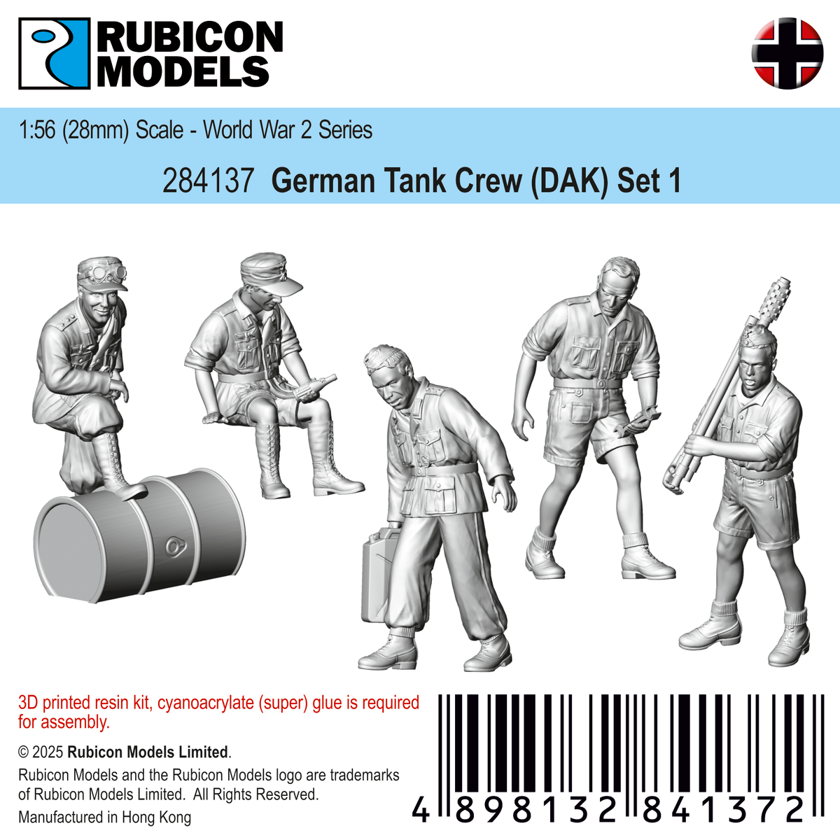 284137 German Tank Crew II (DAK) - Resin – Rubicon Models USA