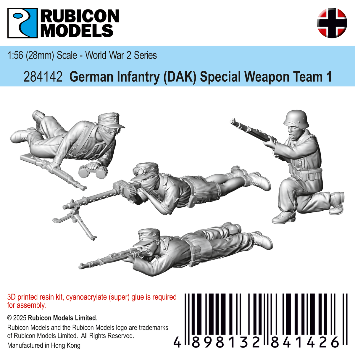 284142 German Infantry (DAK) Special Weapons Team Set 1- Resin ...