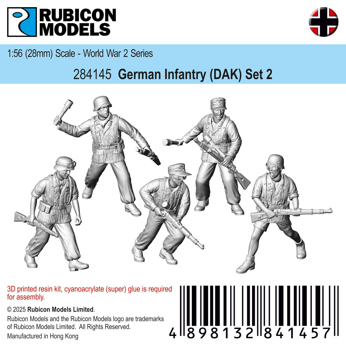 284145 German Infantry (DAK) Set 2- Resin – Rubicon Models USA