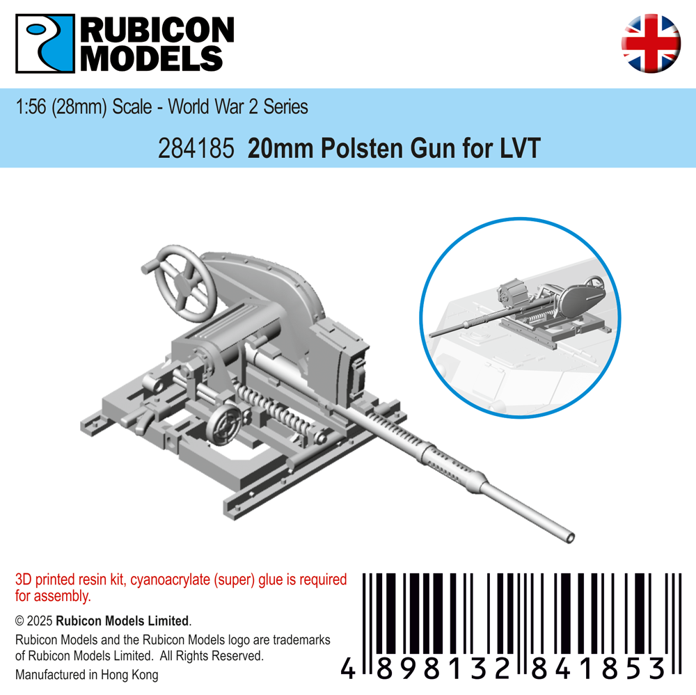 284185 20mm Polsten Gun for LVT- Resin – Rubicon Models USA