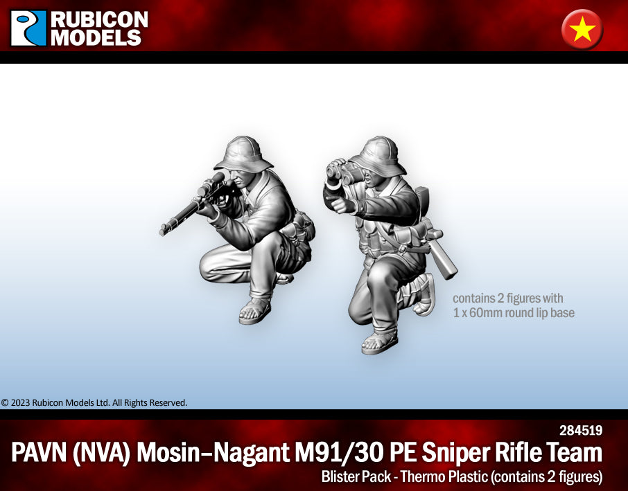 284519 PAVN (NVA) Mosin-Nagant PE Sniper Rifle Team- Thermoplastic ...