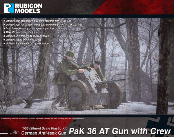 Sdkfz 25110 Ausf C With Pak 36 At Gun Bundle 280031280057 Rubicon Models Usa 