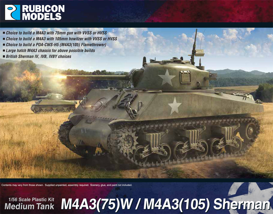 280111 M4A3(75)W / M4A3(105) Sherman Medium Tank – Rubicon Models USA