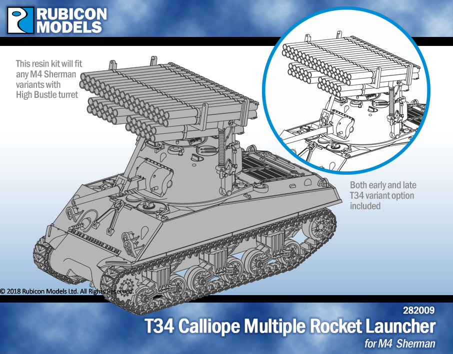 282009 T34 Calliope Tank Mounted MRL for M4 Sherman- Resin – Rubicon ...