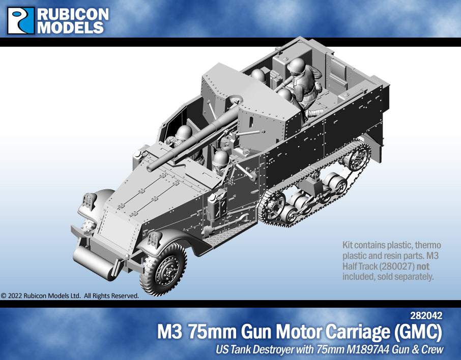 282042 M3 Gun Motor Carriage- Resin+Thermoplastic NO LEAD TIME AVAILAB ...