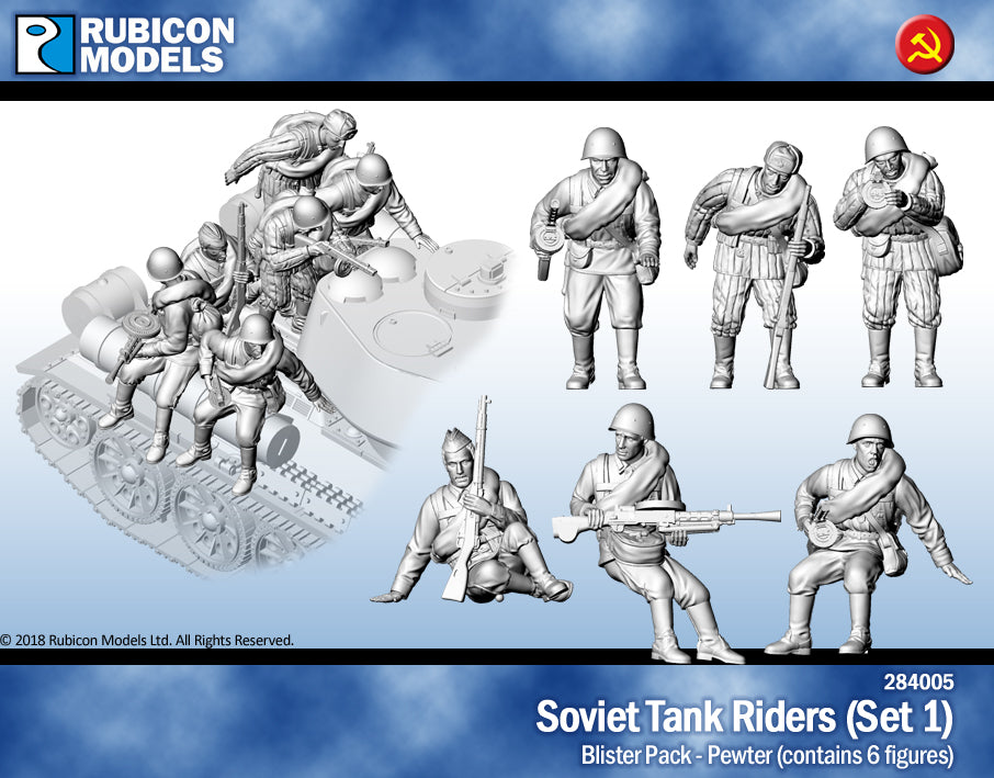 284005 Soviet Tank Riders Set 1- Pewter DISCONTINUED – Rubicon Models USA