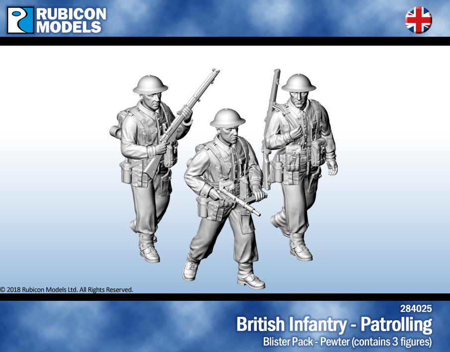 284025 British Infantry Patrolling- Pewter – Rubicon Models USA