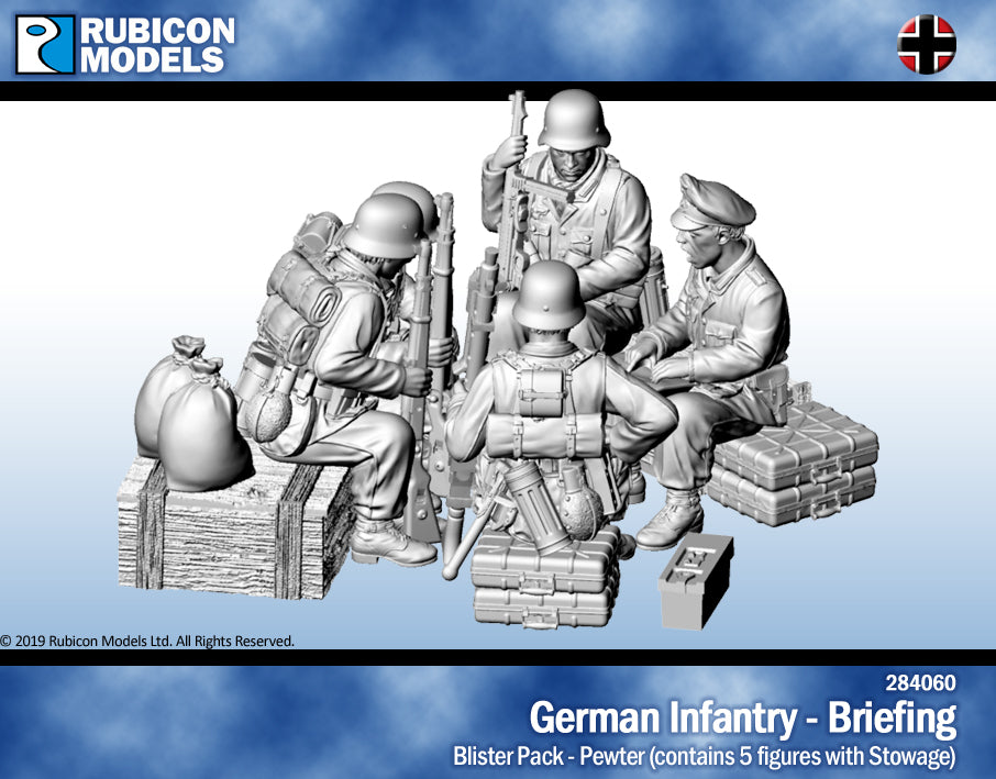 284060 German Infantry Briefing- Pewter – Rubicon Models USA