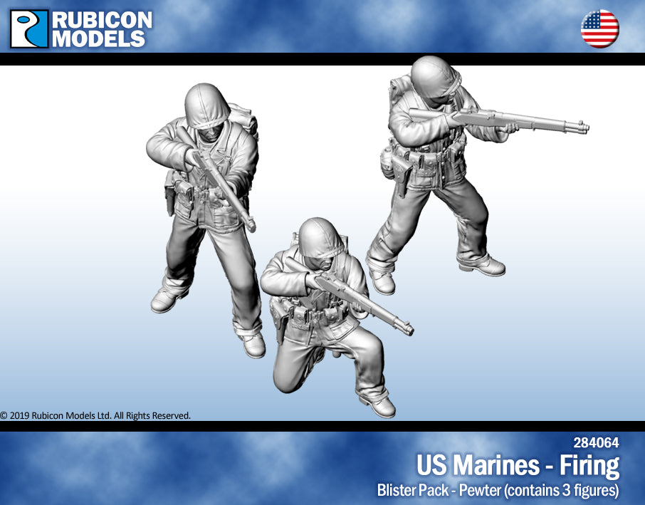 284064 US Marines Firing- Pewter – Rubicon Models USA