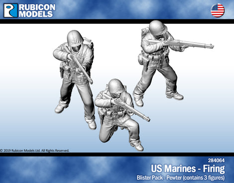 284064 US Marines Firing- Pewter – Rubicon Models USA