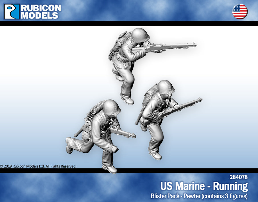 284078 US Marines Running- Pewter – Rubicon Models USA