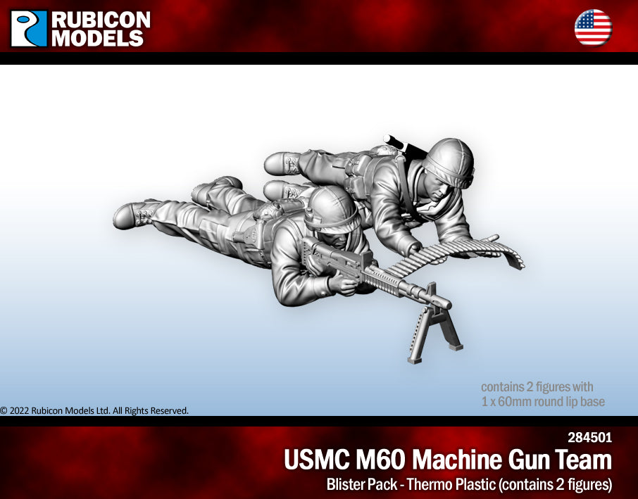 284501 USMC M60 Machine Gun Team- Thermoplastic – Rubicon Models USA