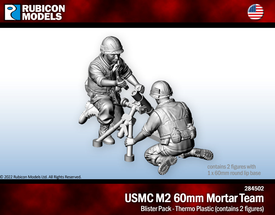 284502 USMC M2 60mm Mortar Team- Thermoplastic – Rubicon Models USA