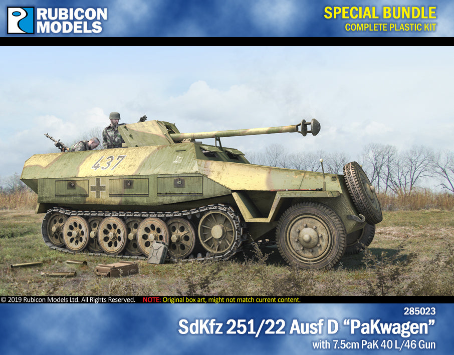SdKfz 251/22 Ausf D with 7.5cm PaK 40 L/46 "PaKwagen" Bundle: 280018+2 ...